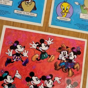 Vintage | Office | Vtg 9s Disney And Looney Tunes Stickers Sheets ...